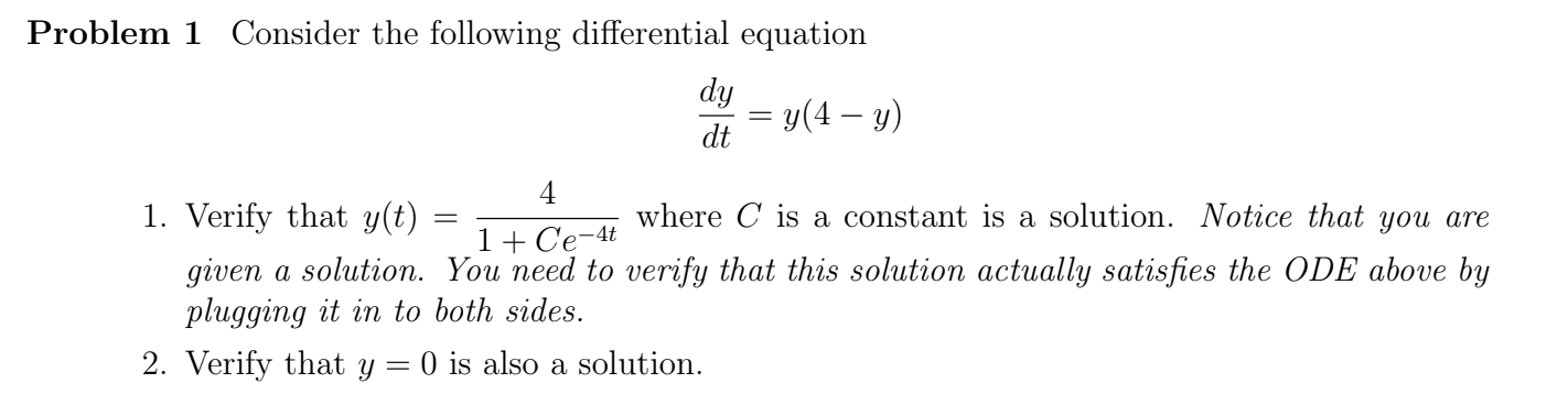 Solved Problem 1 ﻿Consider the following differential | Chegg.com