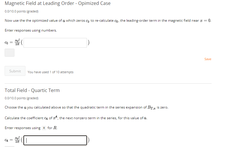 Solved Magnetic Field at Leading Order - ﻿Opimized | Chegg.com