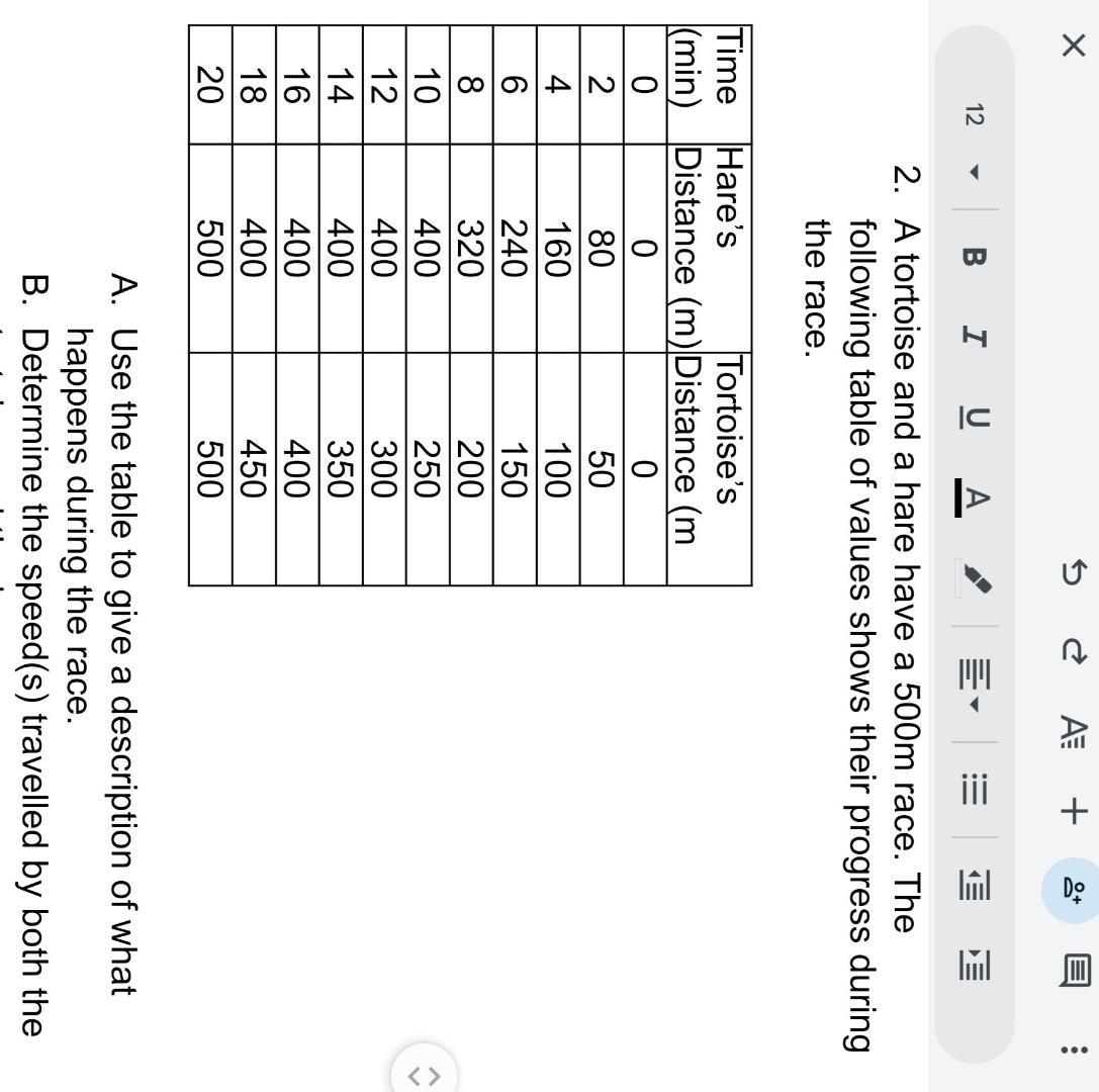 Solved 2. A tortoise and a hare have a 500 m race. The | Chegg.com