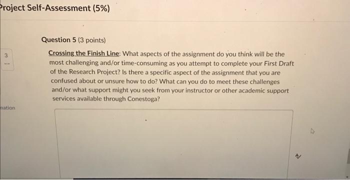 Research Project Self-Assessment (5%) Page 1: 1 1 4 2 | Chegg.com