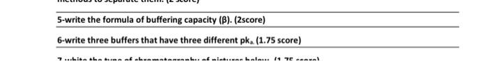 Solved 5-write the formula of buffering capacity (B). | Chegg.com