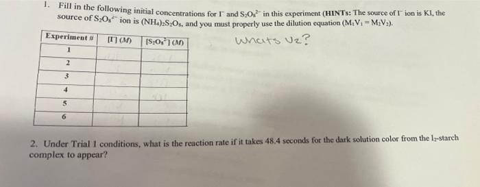 Solved Im not sure how to find V2 for #1 and don't even know | Chegg.com