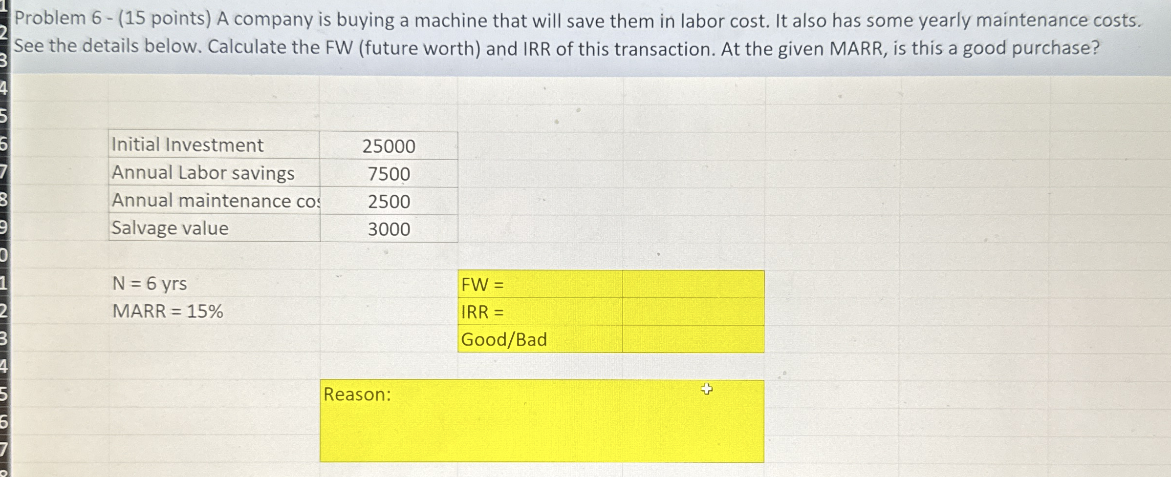 Solved Problem 6 - (15 ﻿points) ﻿A company is buying a | Chegg.com