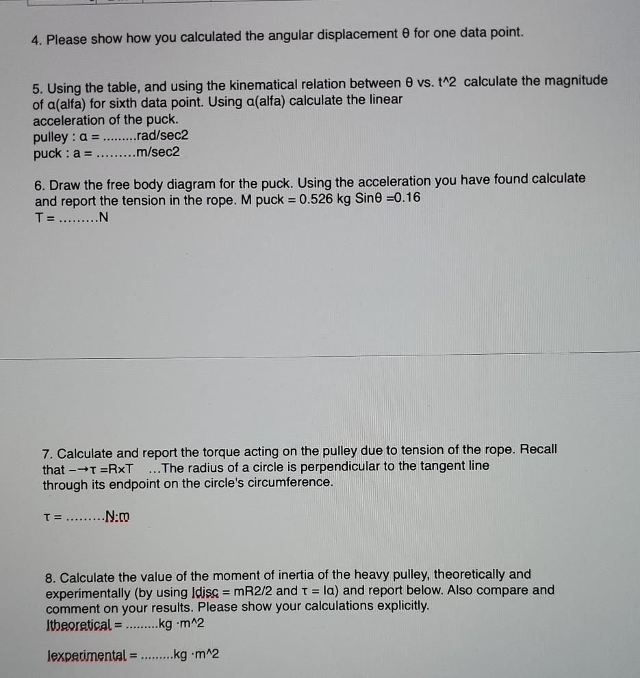 Solved heavy pulley fasine puck Incline the air table by | Chegg.com