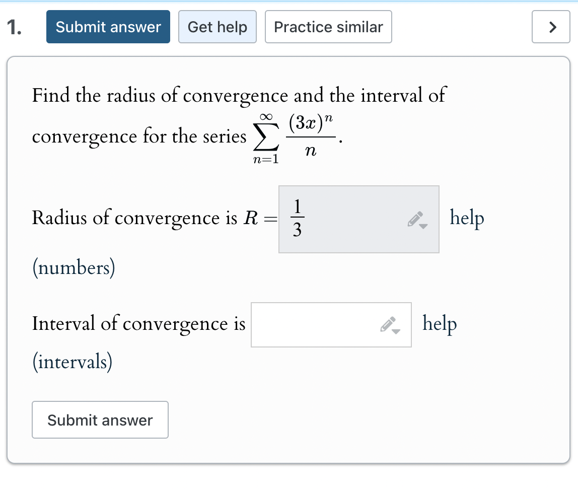 Find the radius of convergence and the interval | Chegg.com