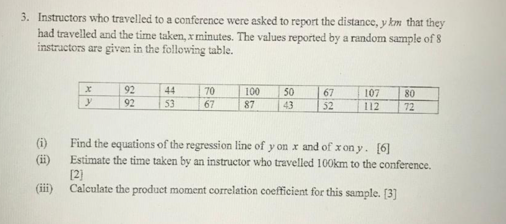 Solved Instructors who travelled to a conference were asked | Chegg.com