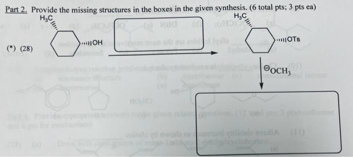 Solved Part 2. Provide the missing structures in the boxes | Chegg.com