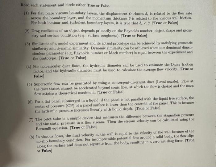 Solved Read each statement and circle either True or False. | Chegg.com Solved Read each statement and circle either True or False. | Chegg.com