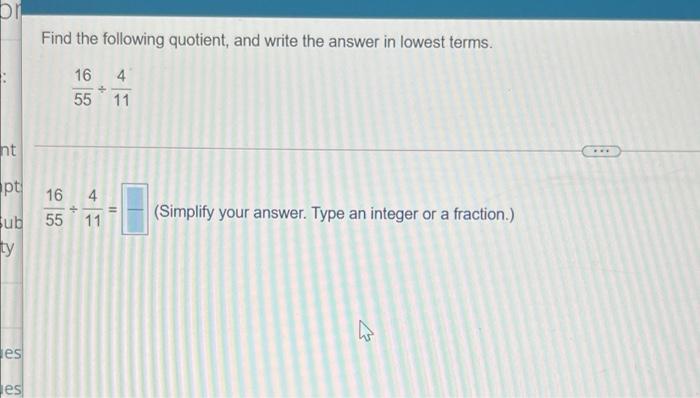 Solved or Find the following quotient, and write the answer | Chegg.com