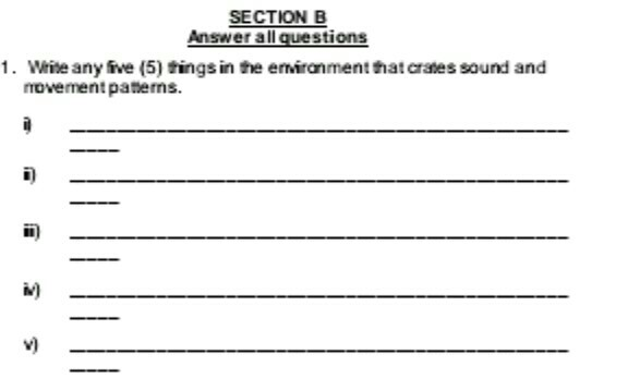 Solved SECTION B Answer all questions 1. Write any five (5) | Chegg.com