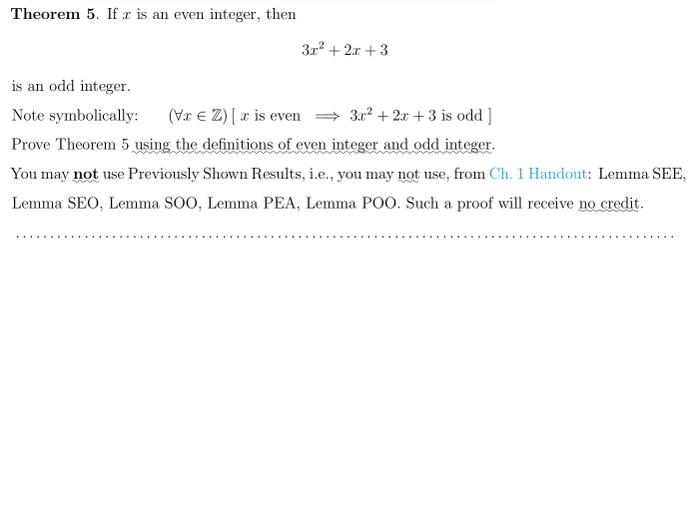 Solved provide a proof for the following theorem using the | Chegg.com