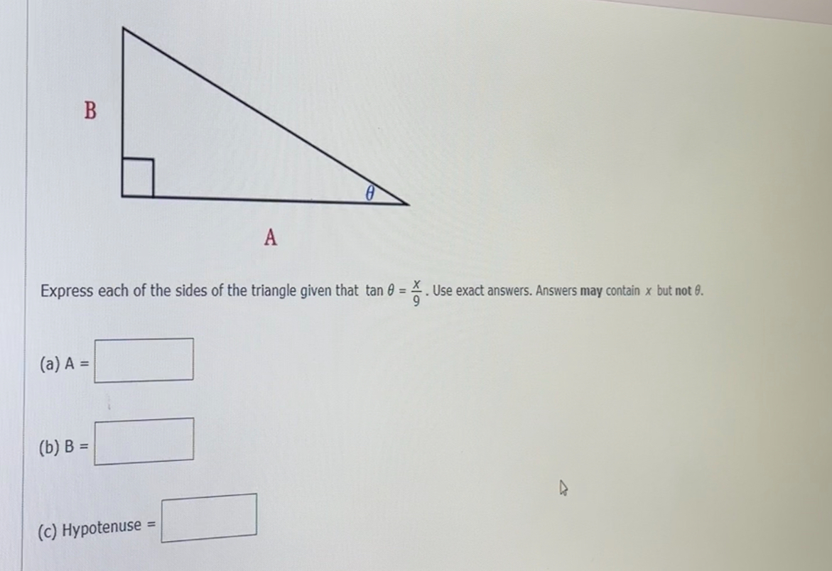 Solved Express each of the sides of the triangle given that | Chegg.com