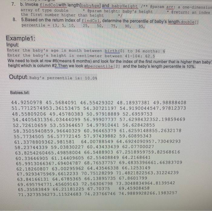 Solved Java Program. Percentiles curves are indicated at 39, | Chegg.com