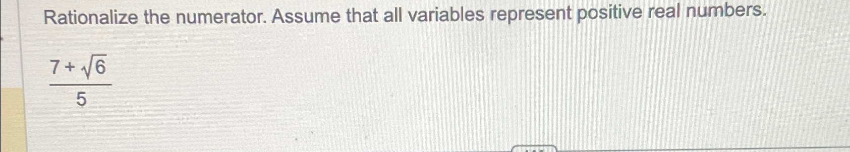 Solved Rationalize the numerator. Assume that all variables | Chegg.com
