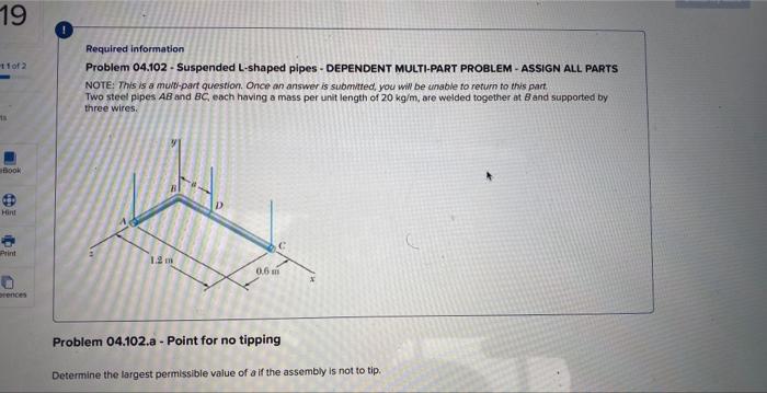 Solved Required information Problem 04.102 - Suspended | Chegg.com