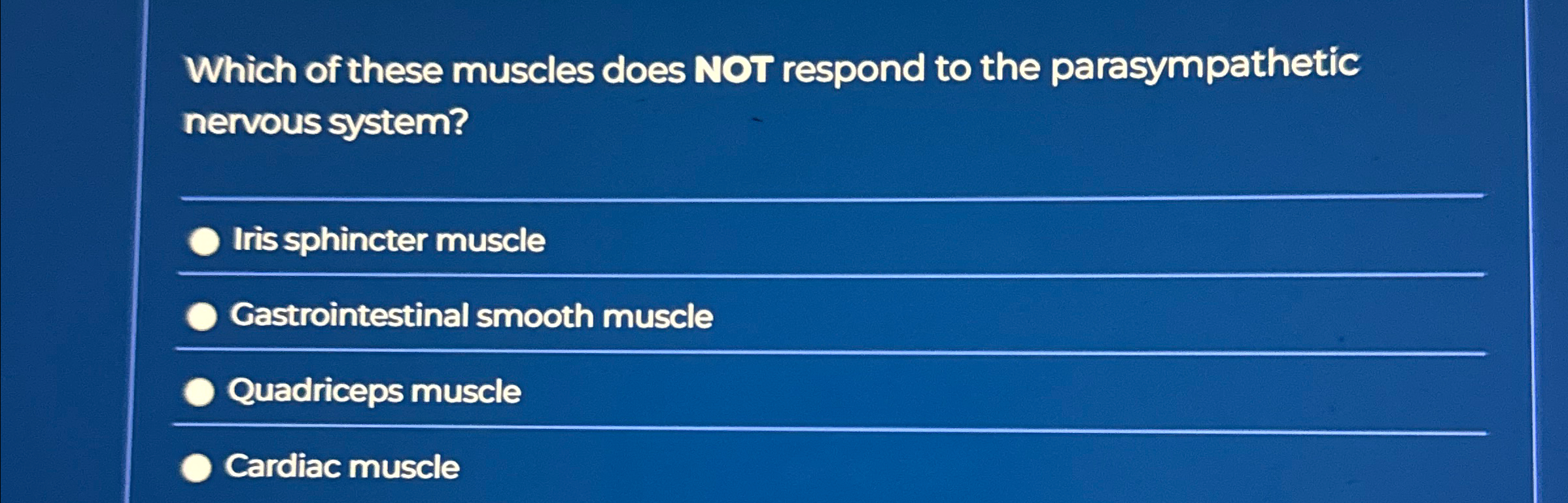 Solved Which of these muscles does NOT respond to the | Chegg.com