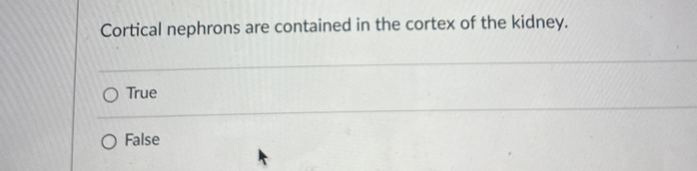 Solved Cortical nephrons are contained in the cortex of the | Chegg.com