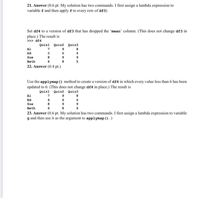 The following are excises you should do in Jupyter | Chegg.com