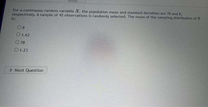 For a continuous random variable X, the population | Chegg.com