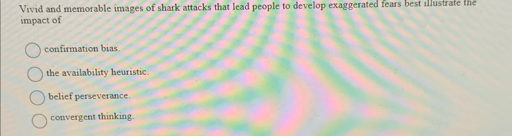 Solved Vivid and memorable images of shark attacks that lead | Chegg.com