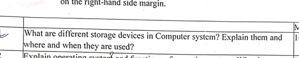 What are different storage devices in Computer | Chegg.com