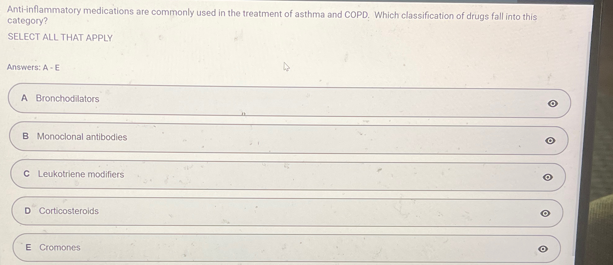 Solved Anti-inflammatory medications are commonly used in | Chegg.com
