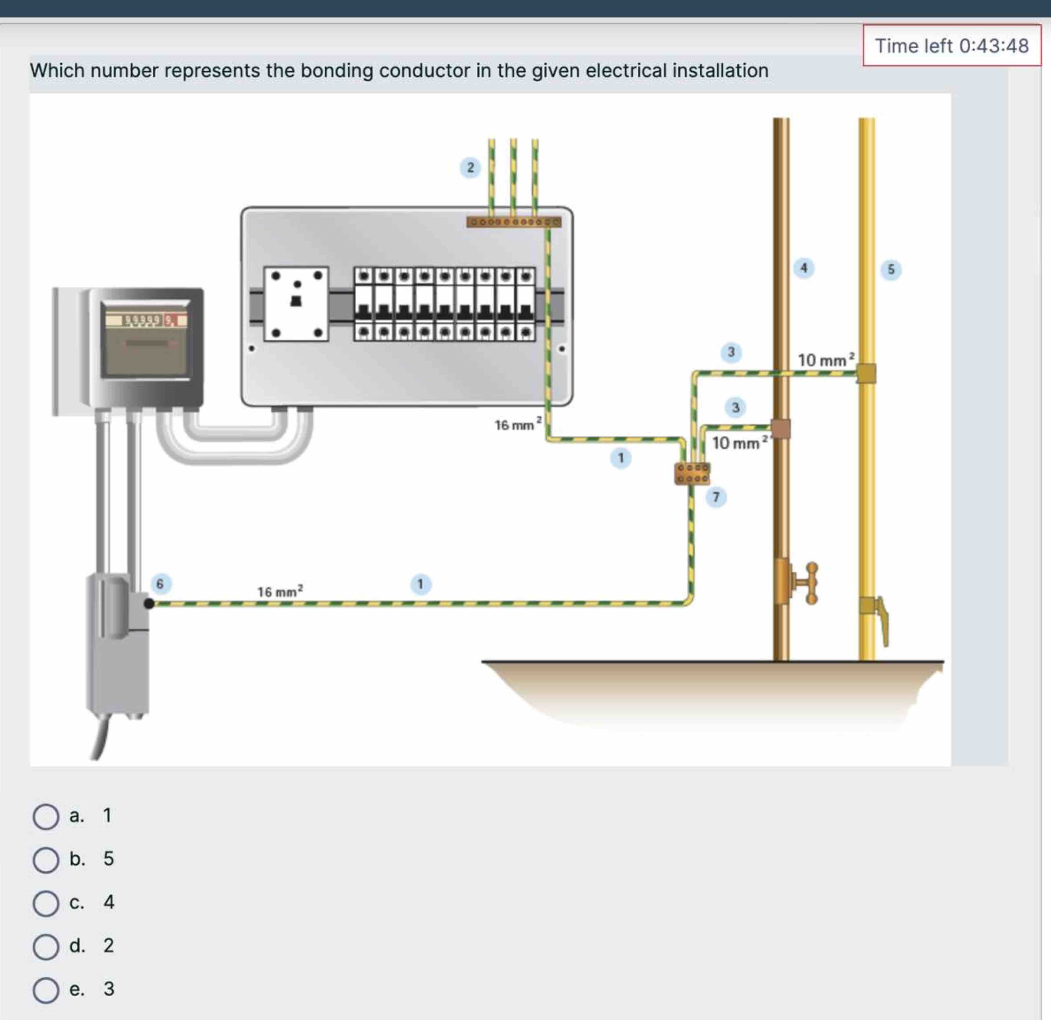 Solved Time left 0:43:48Which number represents the bonding | Chegg.com