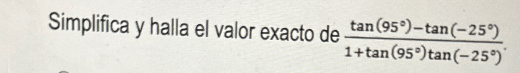 Solved Simplifica y halla el valor exacto de | Chegg.com