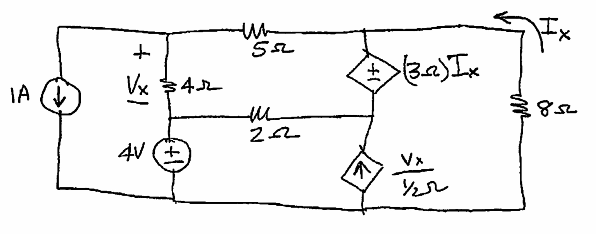 Solved Solve for Vx using a) ﻿branch current method and b) | Chegg.com