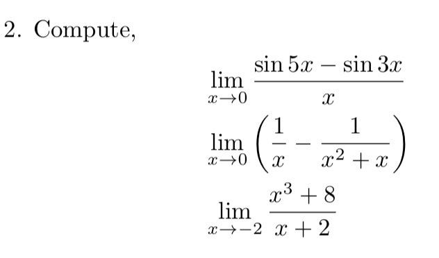 Solved 2. Compute, | Chegg.com