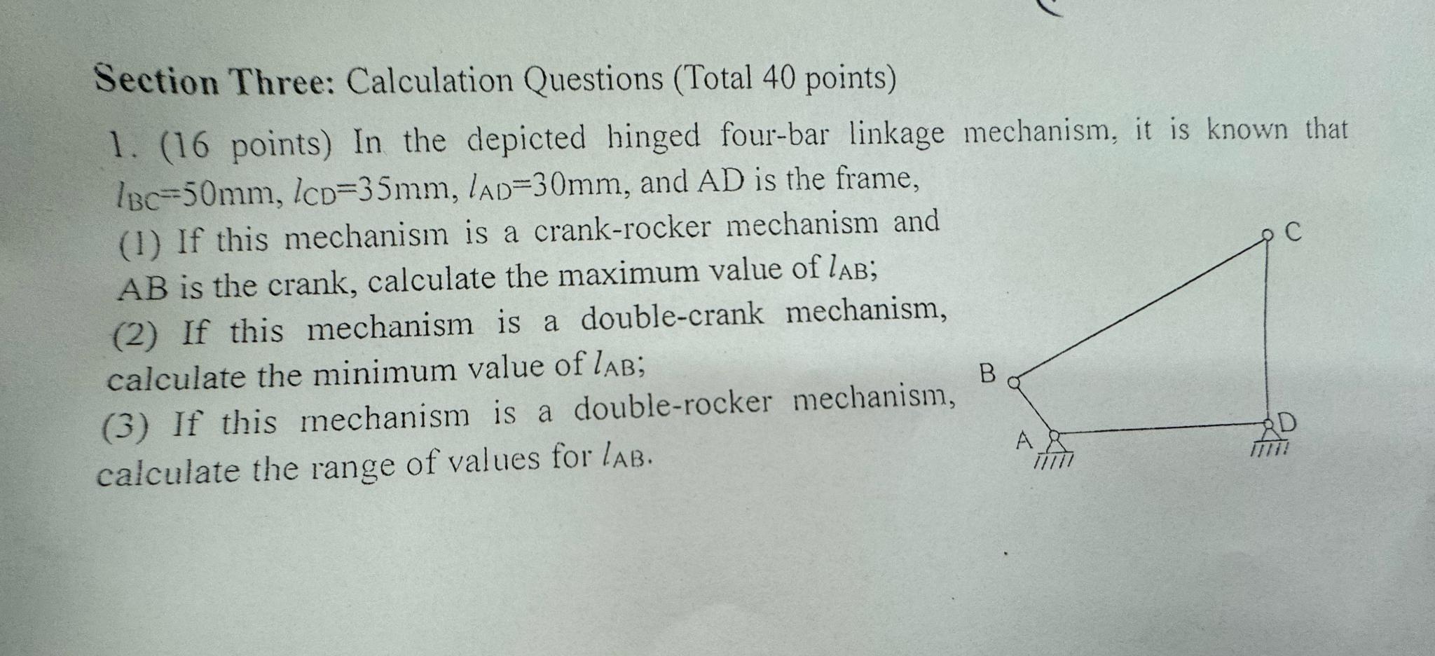 Solved Section Three: Calculation Questions (Total 40 | Chegg.com