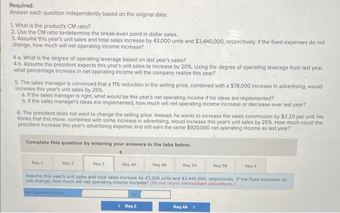 Solved Problem 5-23 (Algo) CVP Applications; Contribution | Chegg.com