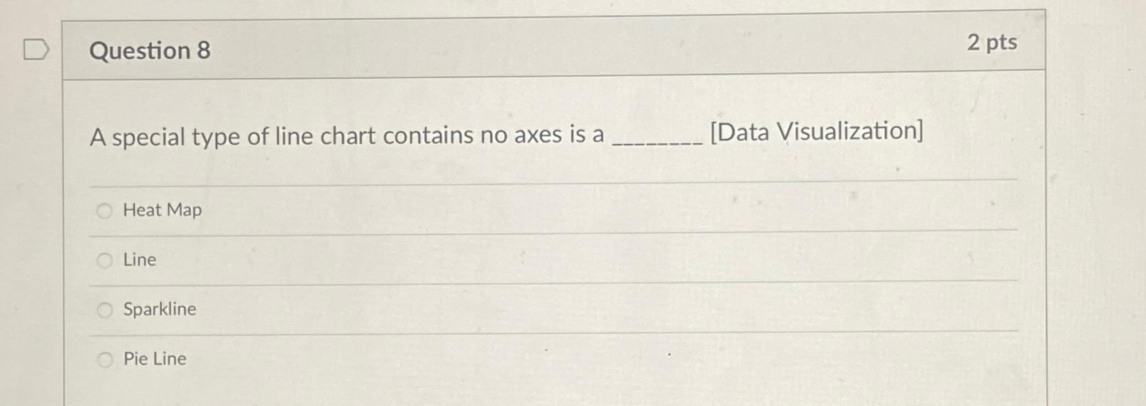 Solved Question 82 ﻿ptsA special type of line chart contains | Chegg.com