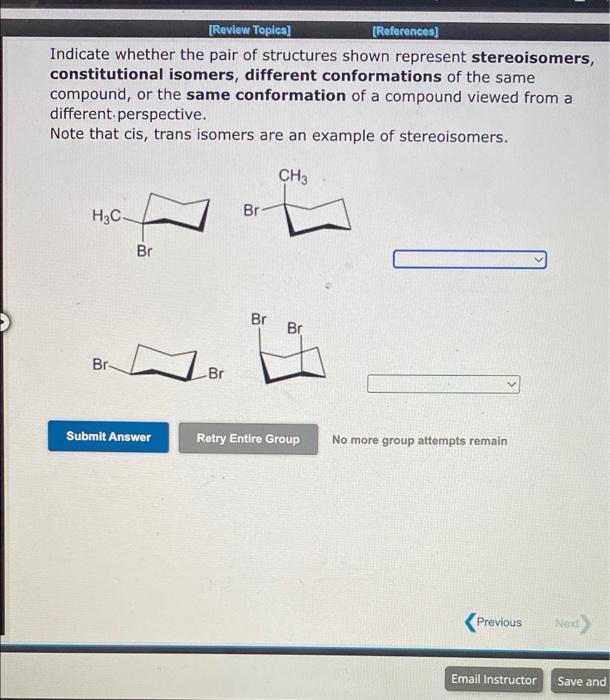 Solved [Review Topics [References) Indicate whether the pair | Chegg.com