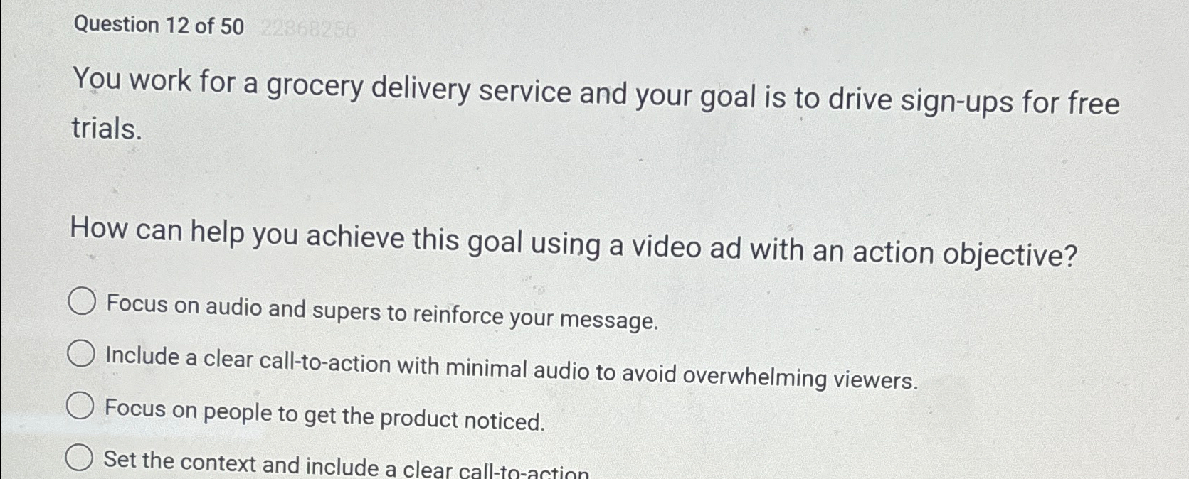 Solved Question 12 ﻿of 50You work for a grocery delivery | Chegg.com