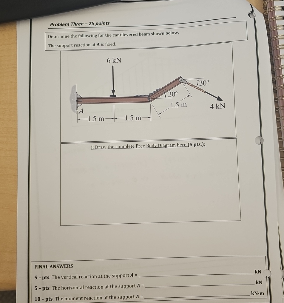 Solved Problem Three - 25 ﻿pointsDetermine the following for | Chegg.com