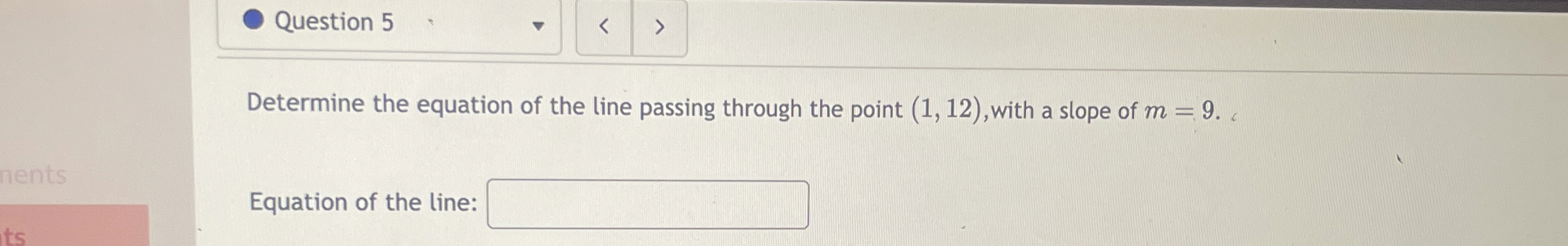 Solved Determine the equation of the line passing through | Chegg.com