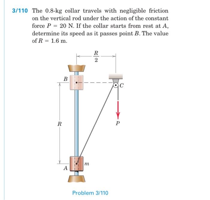 Solved 10 The 0.8−kg collar travels with negligible friction | Chegg.com