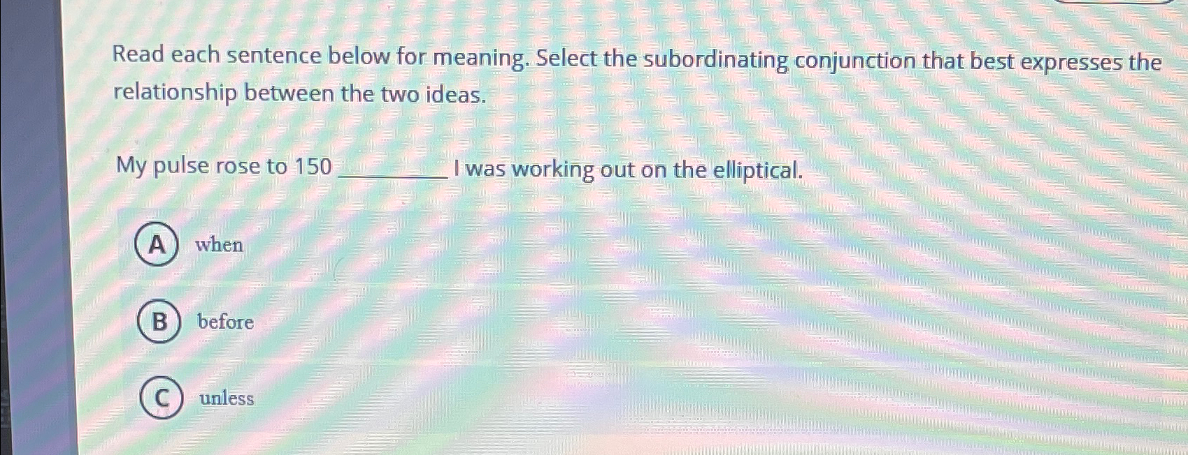 Solved Read each sentence below for meaning. Select the | Chegg.com