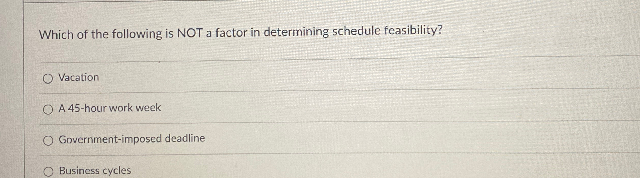 Solved Which of the following is NOT a factor in determining | Chegg.com
