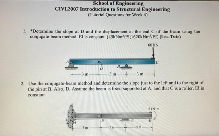 Solved School of Engineering CIVL2007 Introduction to | Chegg.com