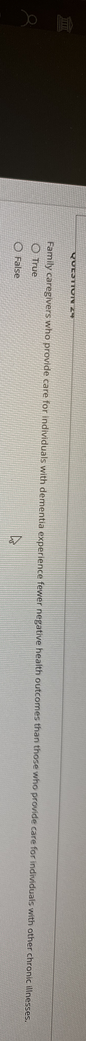 Solved Family caregivers who provide care for individuals | Chegg.com