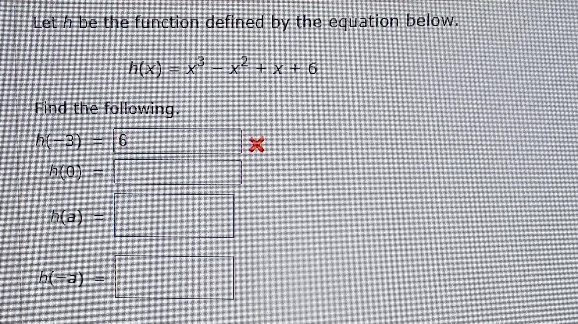Solved Let h be the function defined by the equation below. | Chegg.com
