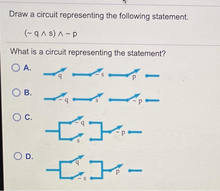 Solved Draw a circuit representing the following statement. | Chegg.com