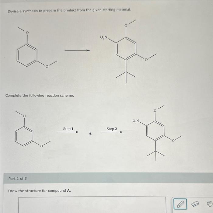 Solved Devise a synthesis to prepare the product from the | Chegg.com