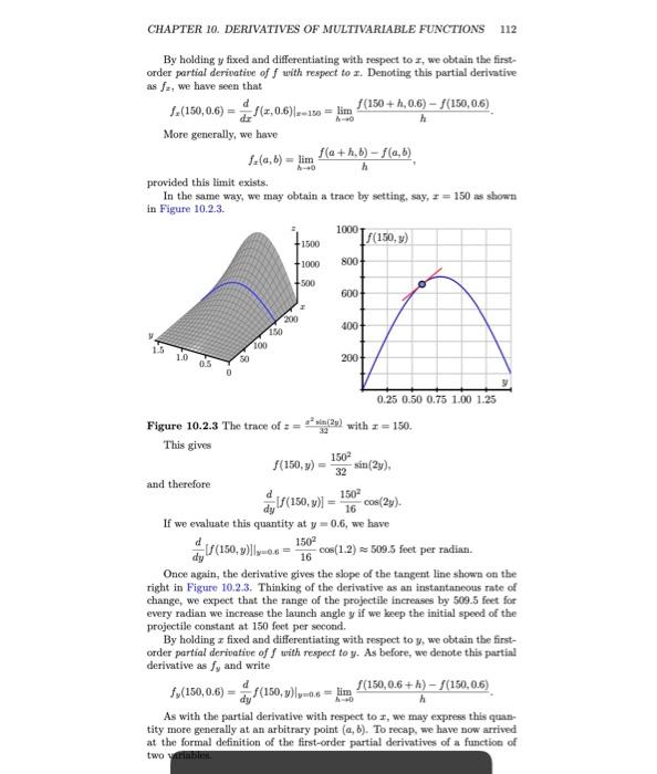 CHAPTER 10. DERIVATIVES OF MULTIVARIABLE FUNCTIONS | Chegg.com