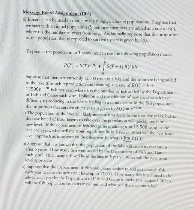 Solved Message Board Assignment (Ch6) 6) Integrals can be | Chegg.com