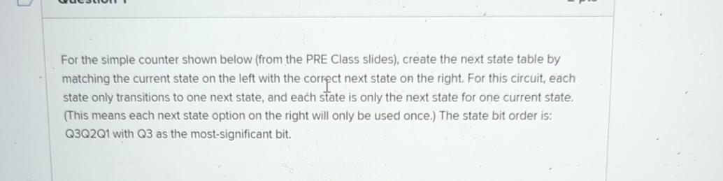 Solved For the simple counter shown below (from the PRE | Chegg.com