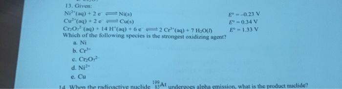 Solved 13. Given: | Chegg.com