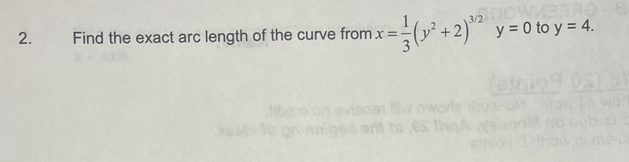 Solved (Show all work) ﻿Find the exact arc length of the | Chegg.com